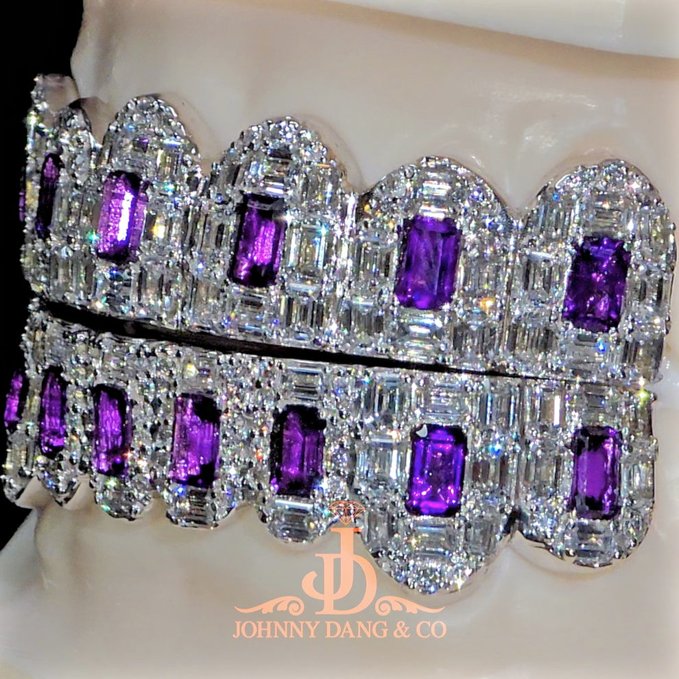Flawless Royal Emerald Prong Set Grillz White Gold (Pullouts) – GRILLZ ...